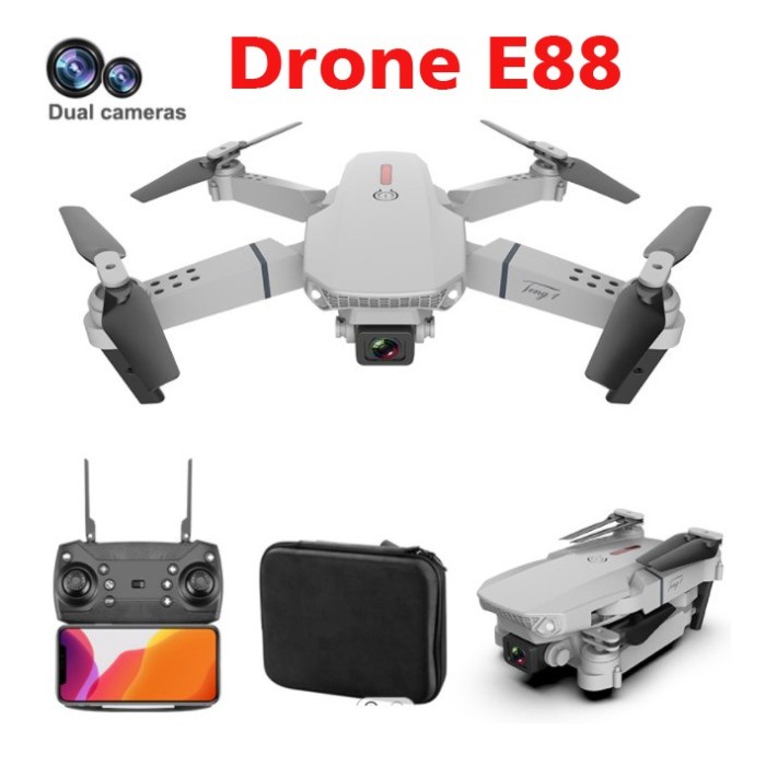 Jual Rc Drone E88 4K Camera Drone Kamera E88 Pro Dual Camera Mini Drone ...