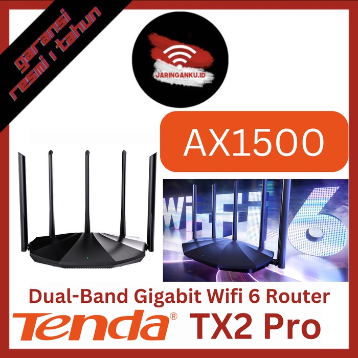 Jual Tenda TX2 Pro Dual-Band Gigabit Wi-Fi 6 Router | Shopee Indonesia