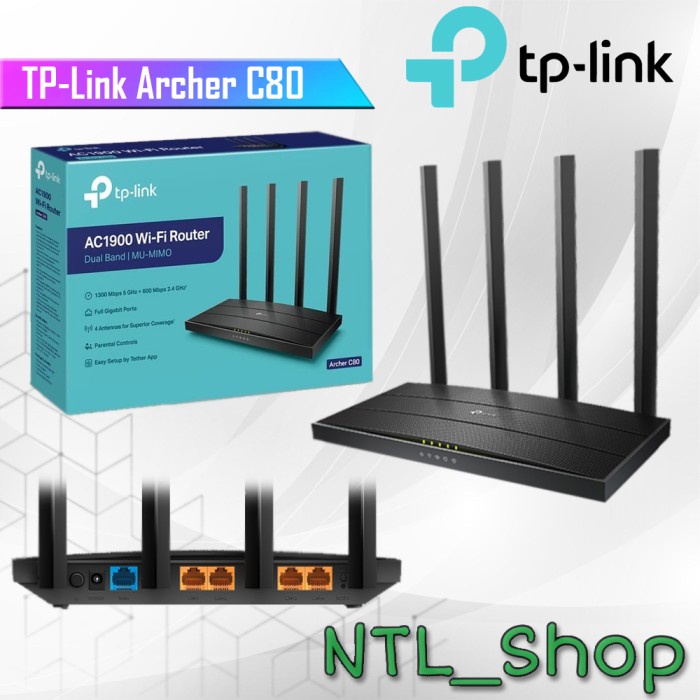 Jual TP-Link Archer C80 AC1900 Wireless MU-MIMO Wi-Fi Router | Shopee Indonesia