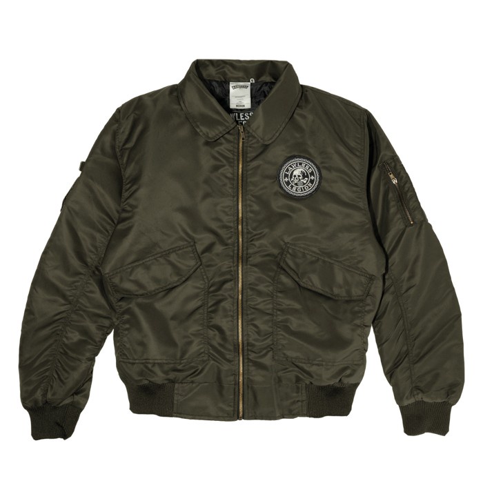 Jual Lawless Jakarta - Spitfire Flight Jacket - Olive Green | Shopee ...