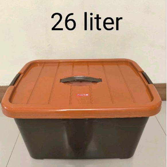 Jual container box plastik/kotak plastik penyimpanan barang 26 liter ...
