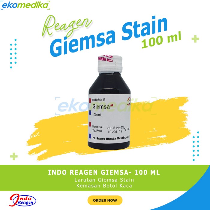 Jual Ready Giemsa Stain INDO REAGENT Giemsa 100ML - Larutan Giemsa 100 ...