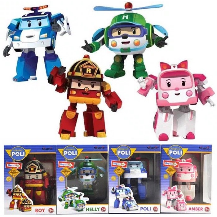 Jual Robocar Poli 1 Set 4 Pcs ( Poli , Roy , Amber , Heli) | Shopee ...