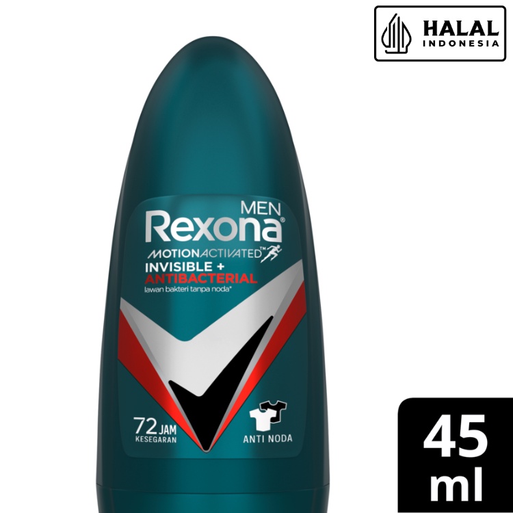 Jual Rexona Men Deodorant Roll On Antiperspirant Invisible + Antibacterial Perlindungan ...