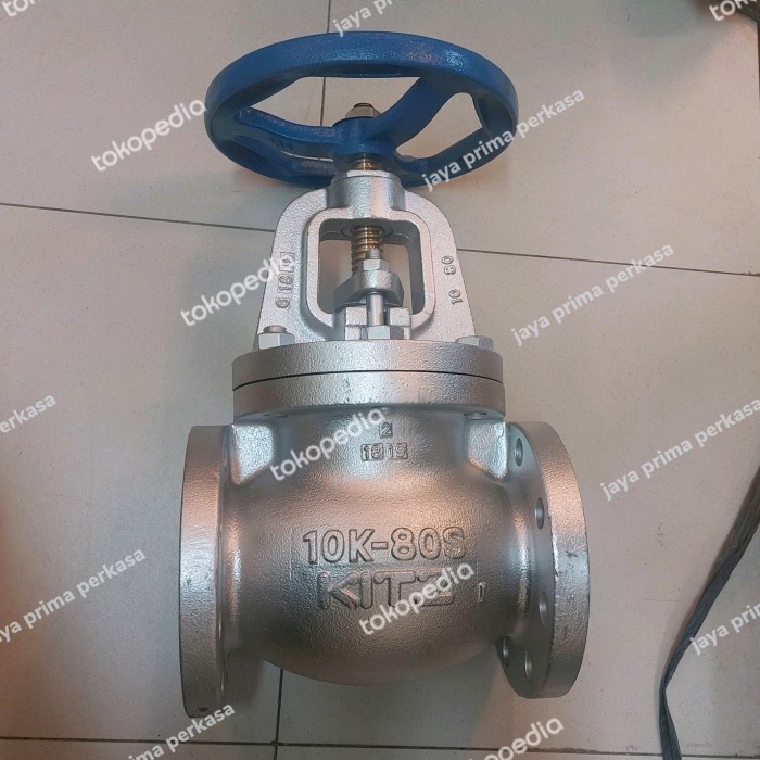 Jual Globe valve kitz 3" inch flange jis 10k Cast iron | Shopee Indonesia