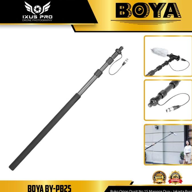 Jual BOYA BY-PB25 Carbon Fiber Boompole with Internal XLR Cable | Shopee Indonesia