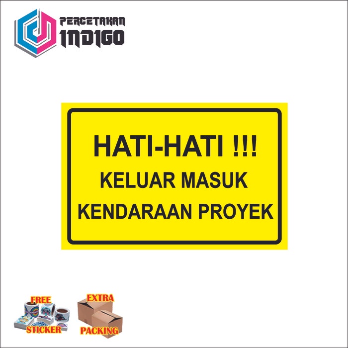 Jual Promo Plat Alumunium Rambu Hati Hati Keluar Masuk Kendaraan Proyek ...
