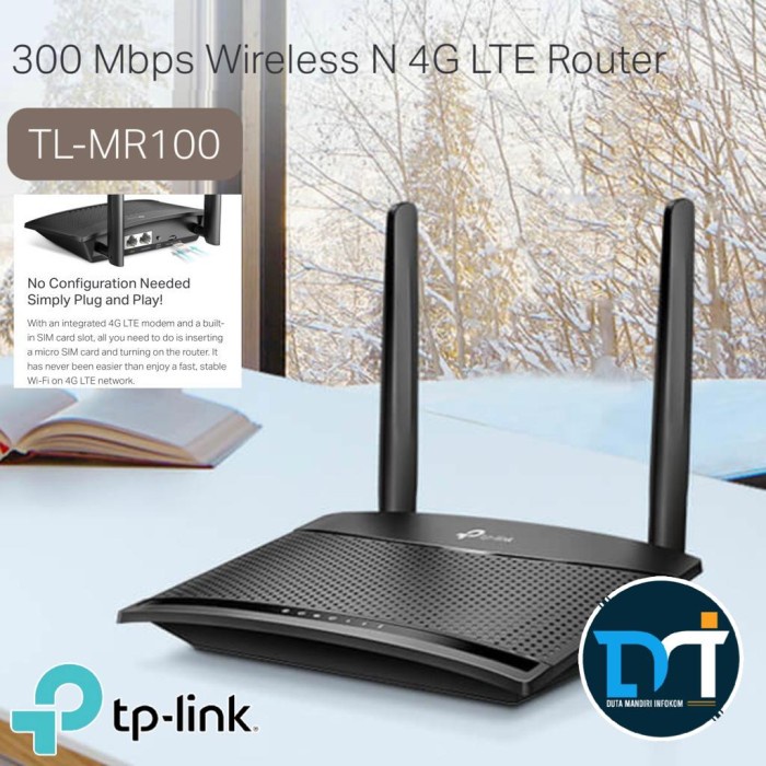 Jual TP-Link TL-MR100 300 Mbps Wireless N 4G LTE Router I Tplink MR100 ...
