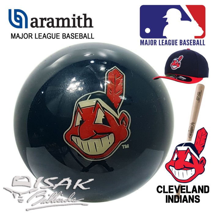 Jual Aramith Cleveland Indians Billiard Ball - Major League Baseball ...