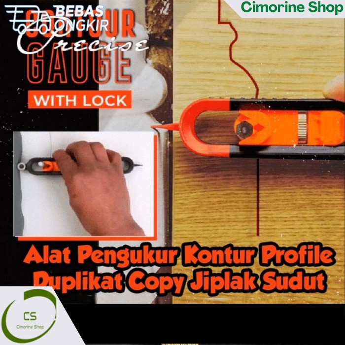 Jual Copy Gauge Pengukur Kontur Duplikat Sudut Lengkung Contur Alat ...