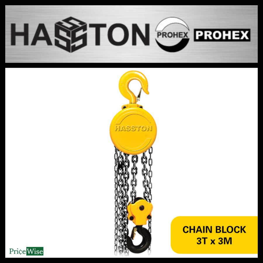 Jual Takel 3 ton x 3 meter Hasston / Chain Block / Chainblock Katrol ...