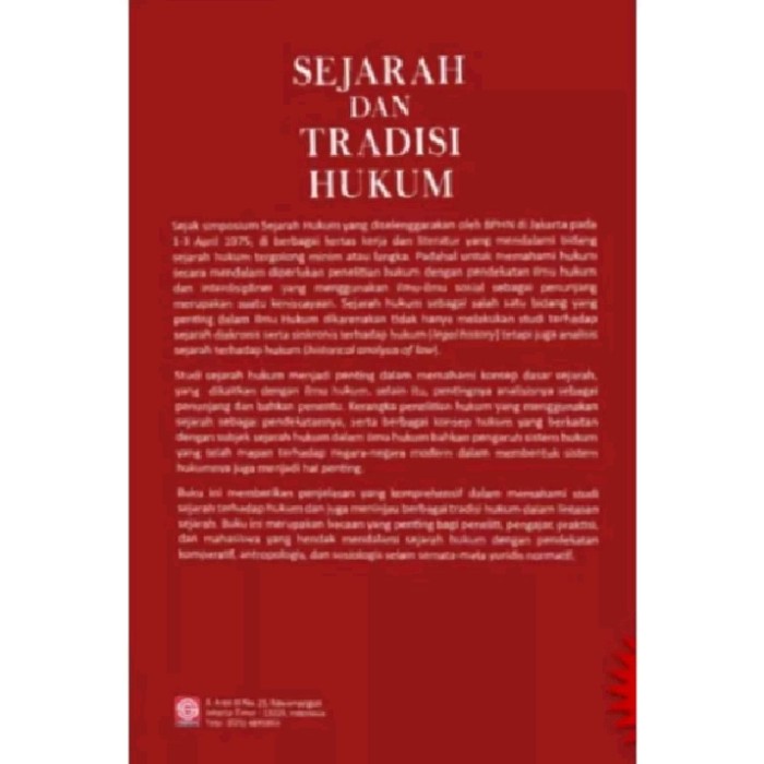 Jual MUST HAVE!! (ORIGINAL). SEJARAH DAN TRADISI HUKUM - IBNU SINA CHANDRANEGARA TERLARIS ...
