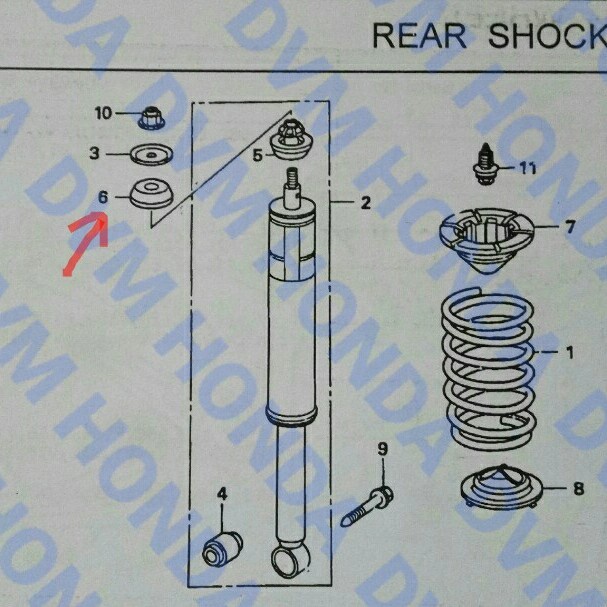 Jual Karet Support Shockbreaker Belakang Atas Original Civic FD ( DVM ...