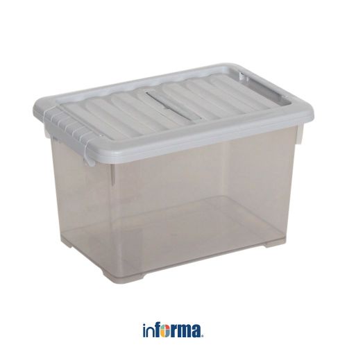 Jual Informa 26.5X18.5X17 cm Kotak Penyimpanan Dengan Tutup - Abu-Abu ...