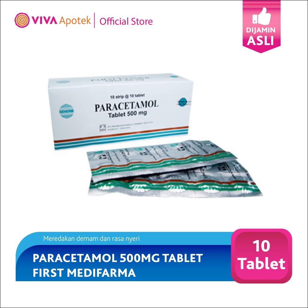 Jual Paracetamol 500 mg Tablet First Medifarma (10 Tablet) | Shopee ...