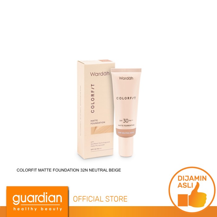 Jual WARDAH COLORFIT VELVET MATTE FOUNDATION 32N NATURAL BEIGE 25M ...