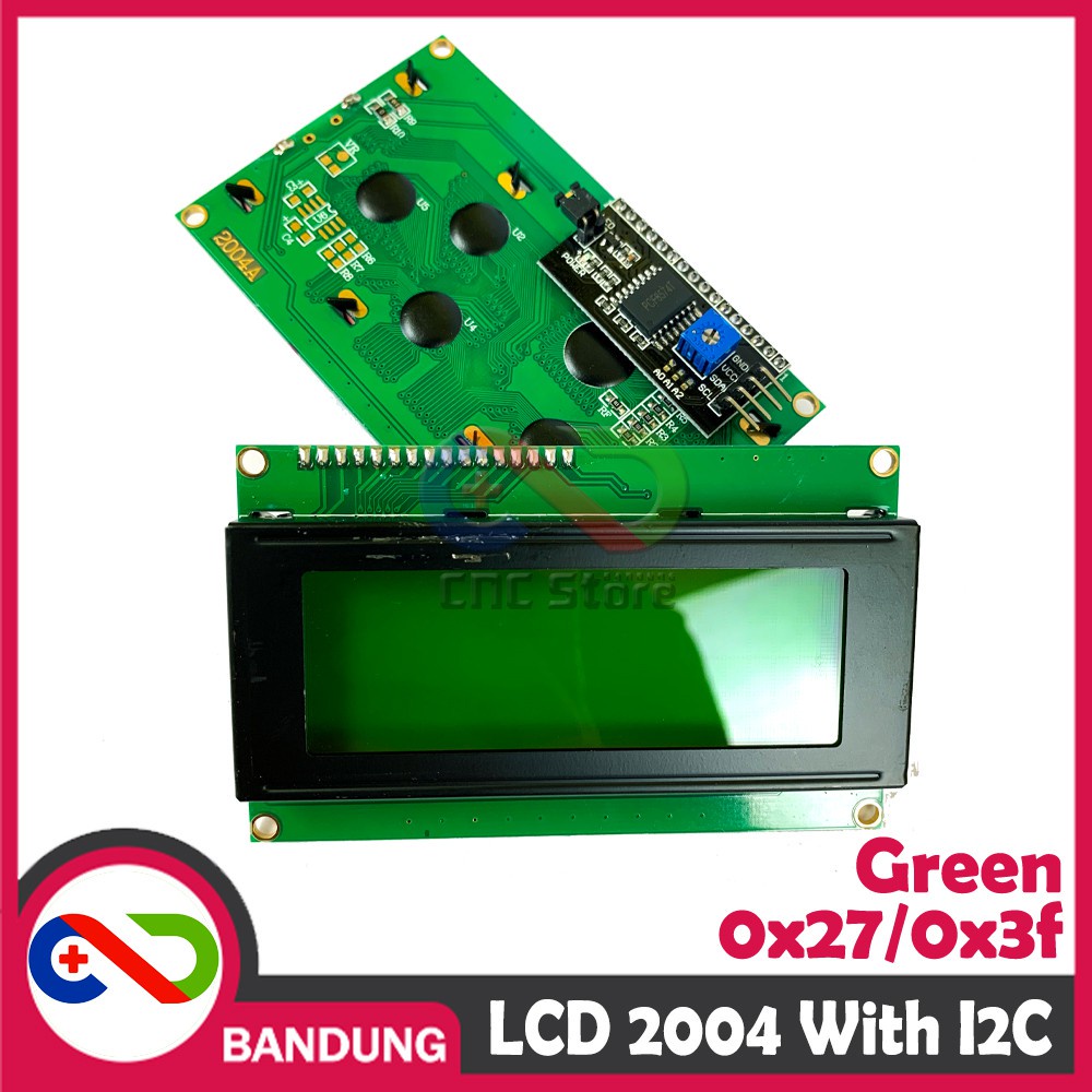 Jual LCD CHARACTER 20X4 2004 5V GREEN HJAU BACKLIGHT MODULE + I2C ...