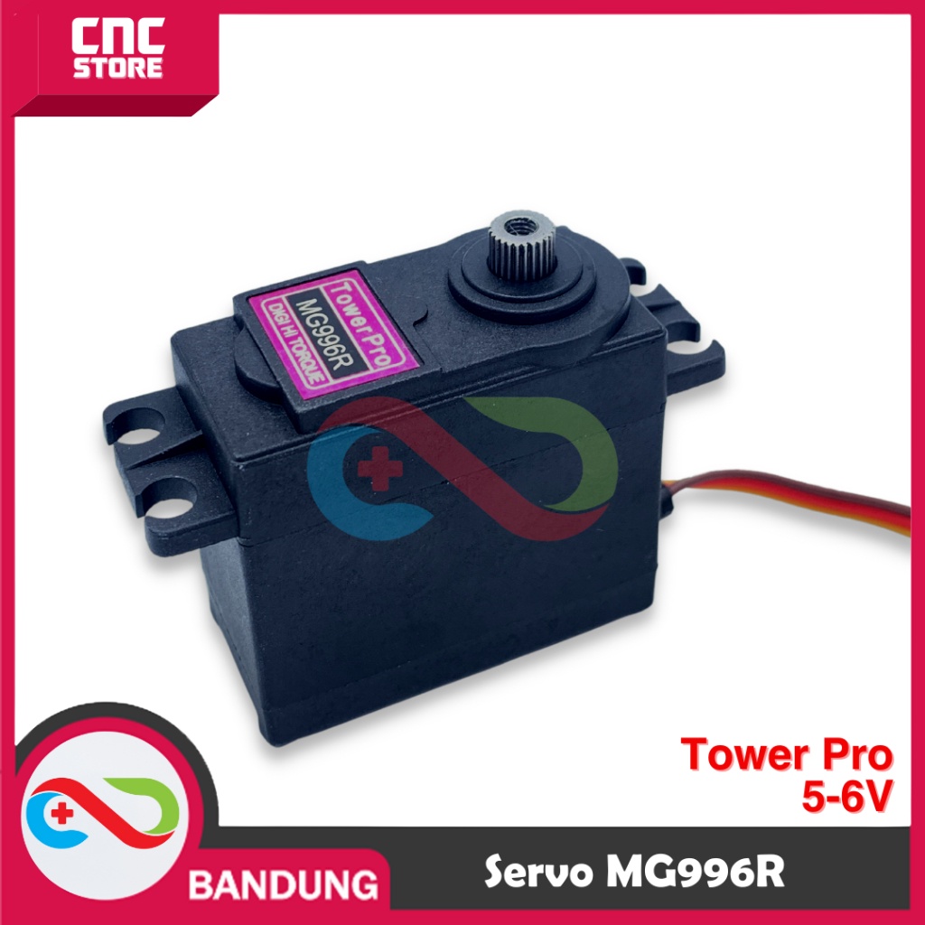 Jual TOWERPRO MOTOR SERVO MG996R MG996 METAL GEAR UPGRADE | Shopee ...