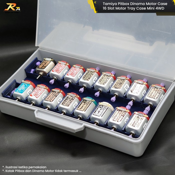 Jual Tamiya Pitbox Dinamo Motor Case - 16 Slot Motor Tray Case Mini 4Wd ...