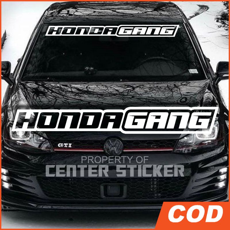 Jual Stiker cutting keren paduka HONDA GANG cocok untuk bodi mobil ...