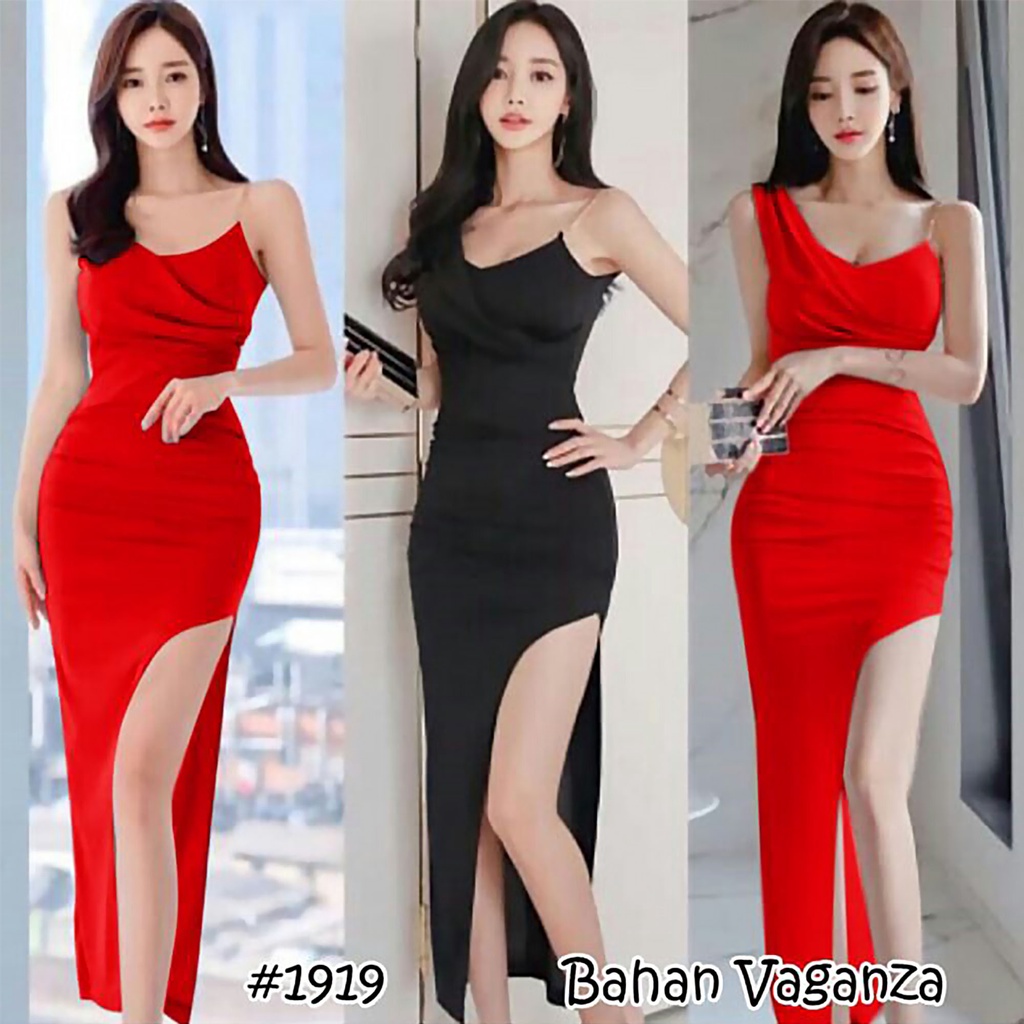 Jual 1979 Dress - Long Dress Wanita Hitam & Merah - Vaganza Stretch ...
