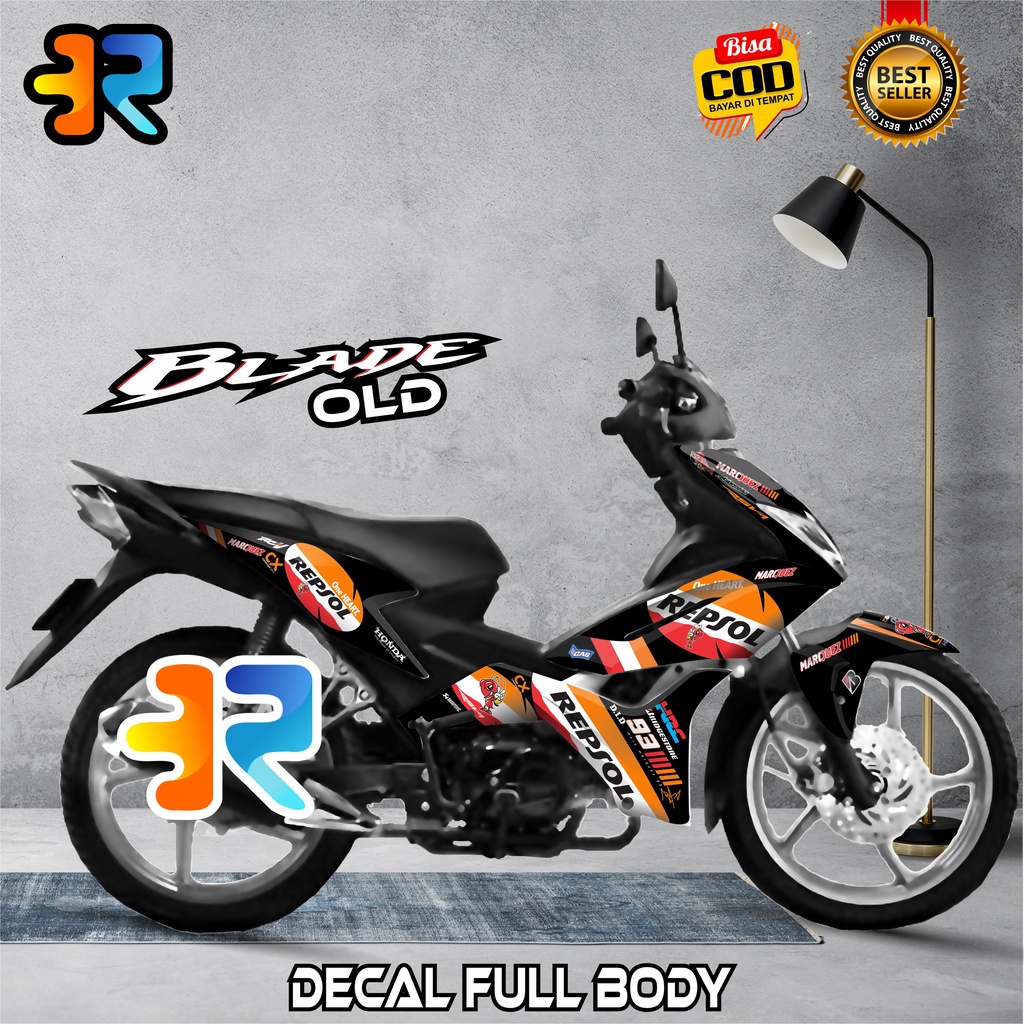 Jual Decal Blade 110 Old Stiker Full Body Desain Repsol Marquez ...