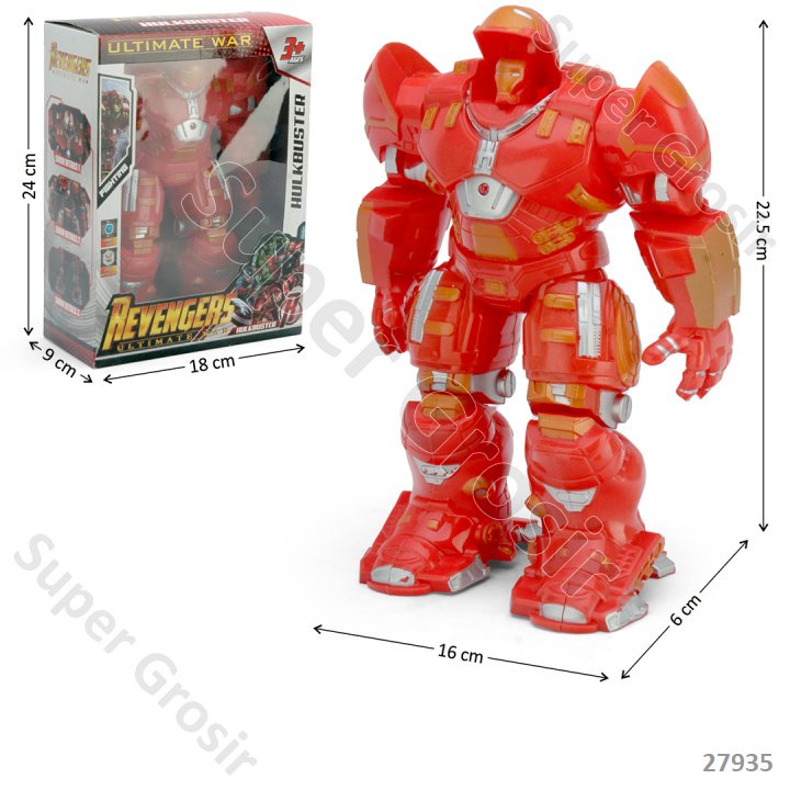 Jual Mainan Anak Mainan Robot B/O Karakter Ironman Hulkbuster B/O Lampu ...