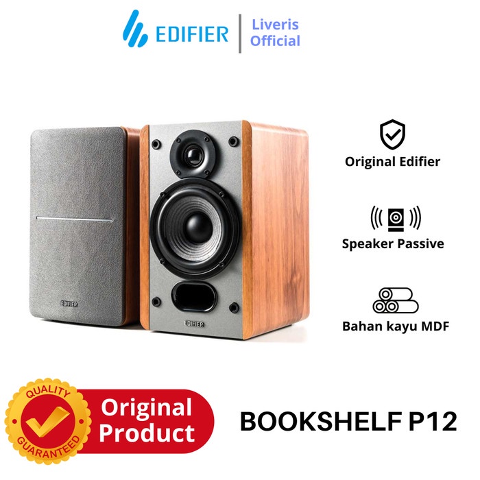 Jual Speaker Set Passive Edifier P12 Bookshelf 2.0 Pasif Original Masih ...