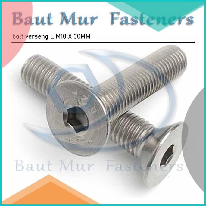 Jual Baut Verseng L M10 x 30 ss304 - sus304 - stainless 16novz3 parts | Shopee Indonesia