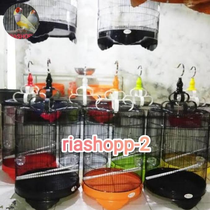 Jual SANGKAR KANDANG BESI BULAT SUPER JUMBO 46CM MEWAH | Shopee Indonesia