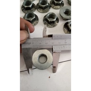 Jual Part nut mur flange topi lebar original size 19 m14 14mm kunci 19 ...
