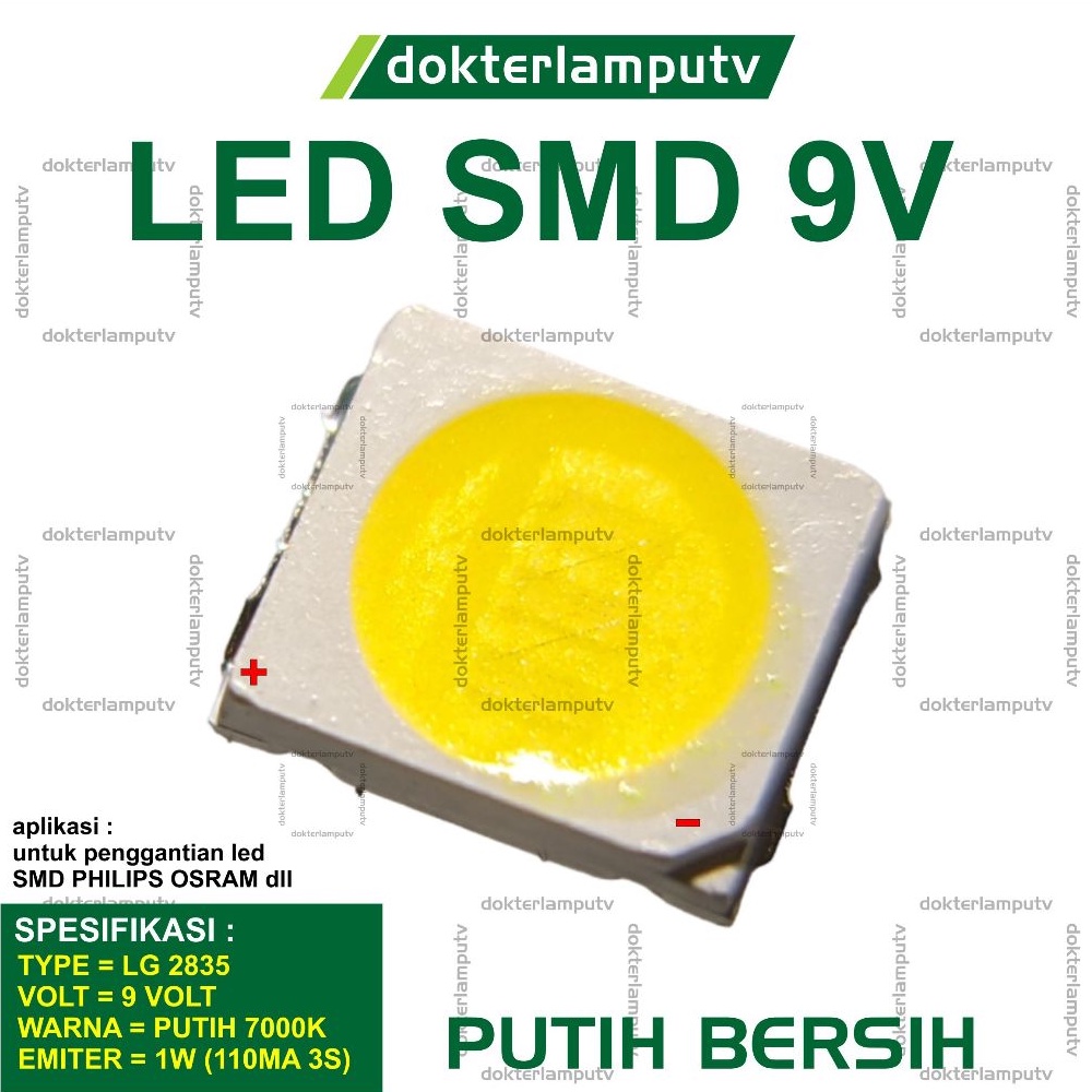 Jual LED SMD 2835 9V 1W PUTIH 100PCS LG ESSENTIAL DOKTERLAMPUTV ...