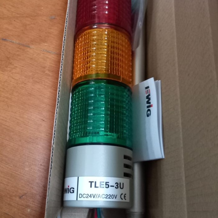 Jual Lampu Tower Light TLE5-3U Multi 24v Dc/220v Ac Ewig Murah | Shopee ...