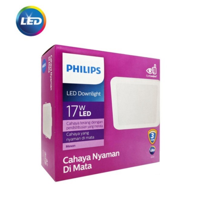 Jual Lampu PHILIPS Downlight LED Meson Square Kotak 59467 D150 17W Watt ...