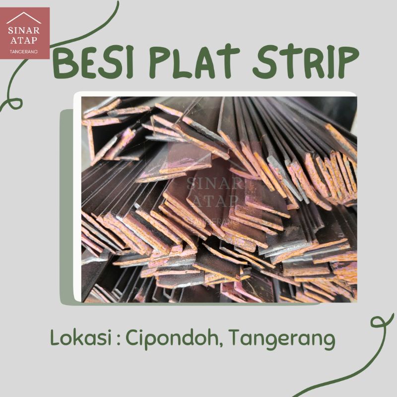 Jual Besi Plat Strip 3 x 19 (Lebar 1,9Cm Tebal 3Mm) Panjang 6 Meter ...