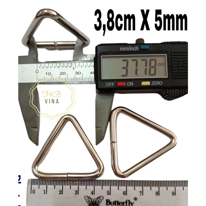 Jual ring tas segitiga tebal ukuran 3,8cm nikel /pcs | Shopee Indonesia