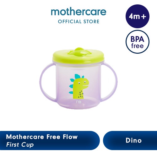 Jual Mothercare Free Flow First Cup Dino 190Ml - Gelas Minum Anak Bayi ...