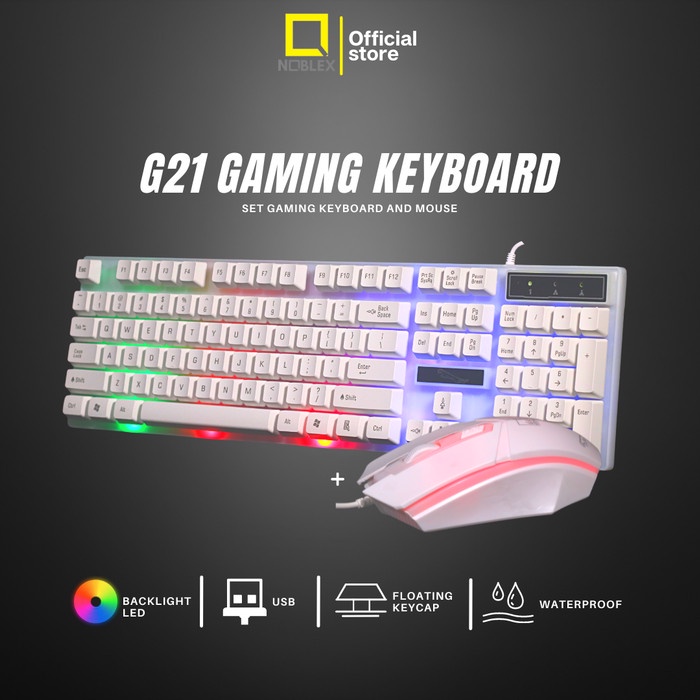 Jual Ready NOBLEX Keyboard dan Mouse RGB Gaming Set Gaming Mouse dan ...