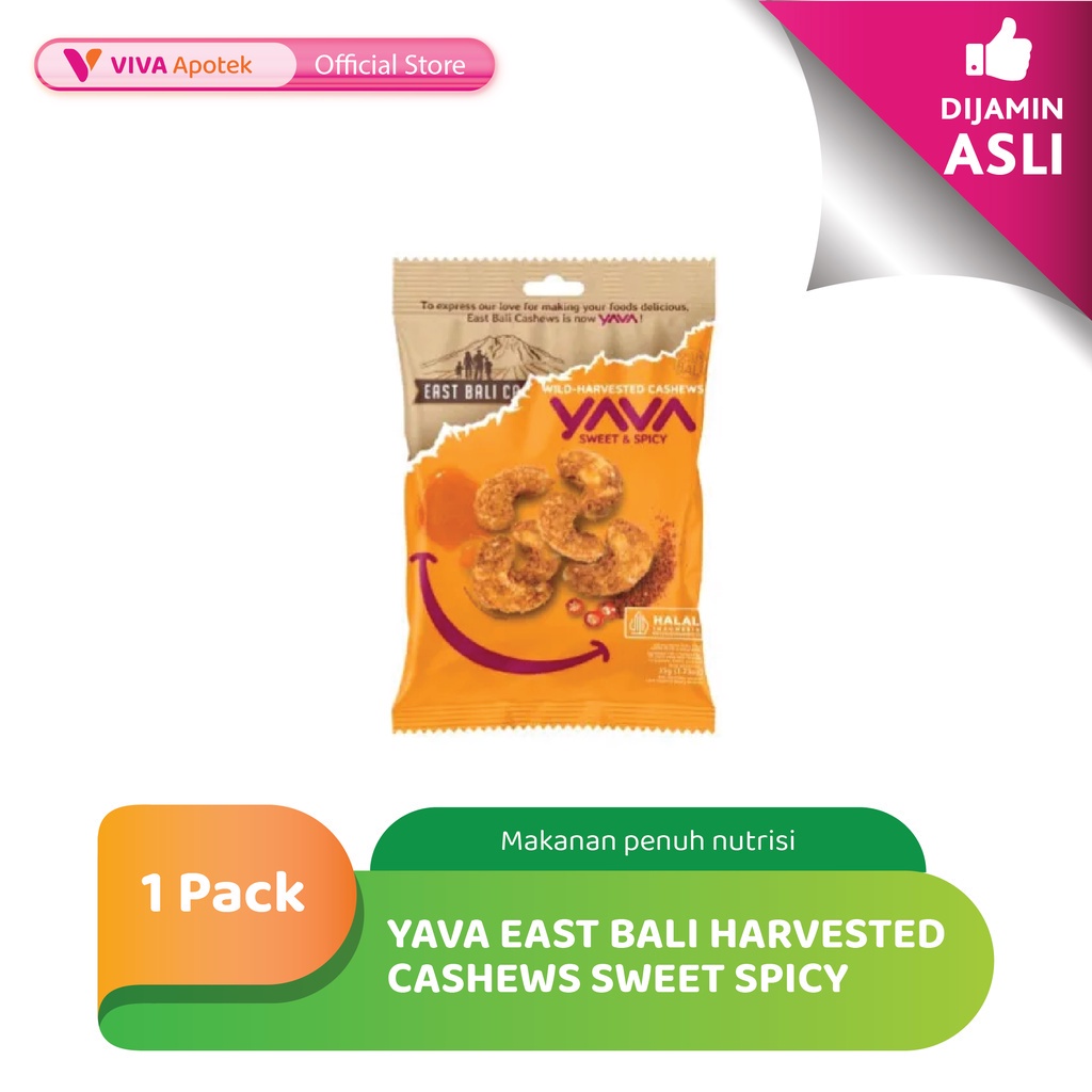 Jual Yava East Bali Harvested Cashews Sweet Spicy 35 Gram (1 Pack ...