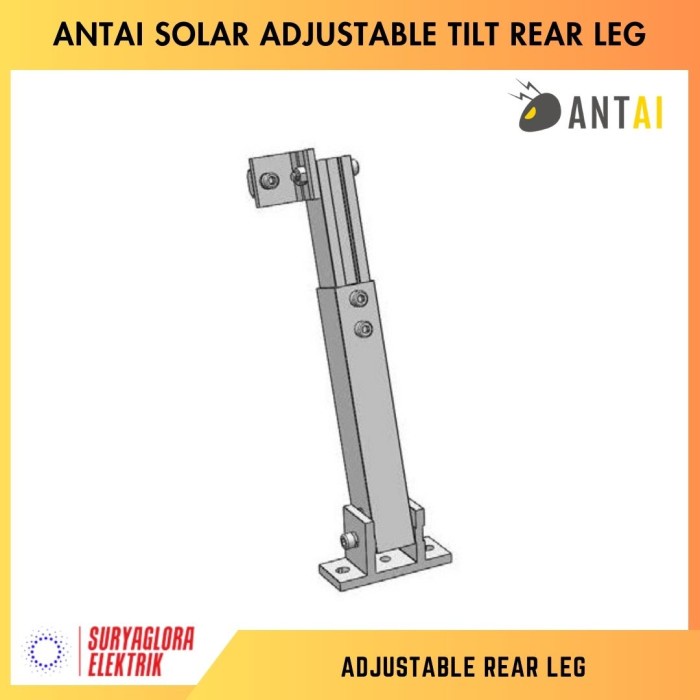Jual Mounting Solar PV / Solar Module / Panel Surya - Rear Leg | Shopee ...