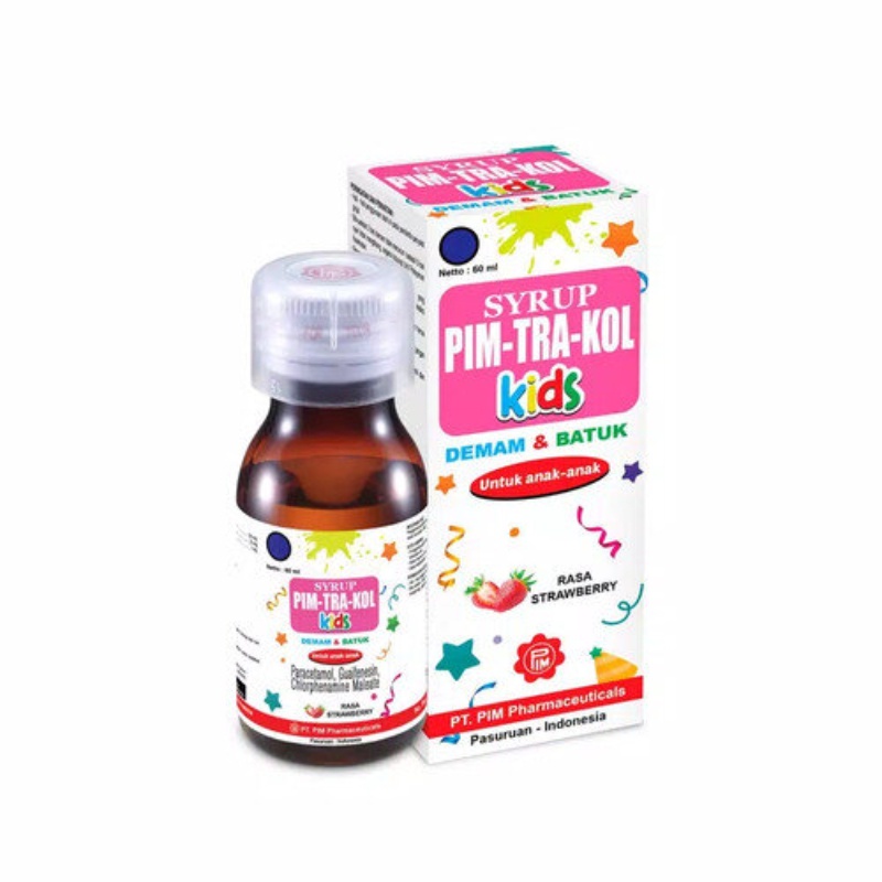 Jual Pim-Tra-Kol Kids Sirup untuk Meringankan Gejala Flu (60 ml ...