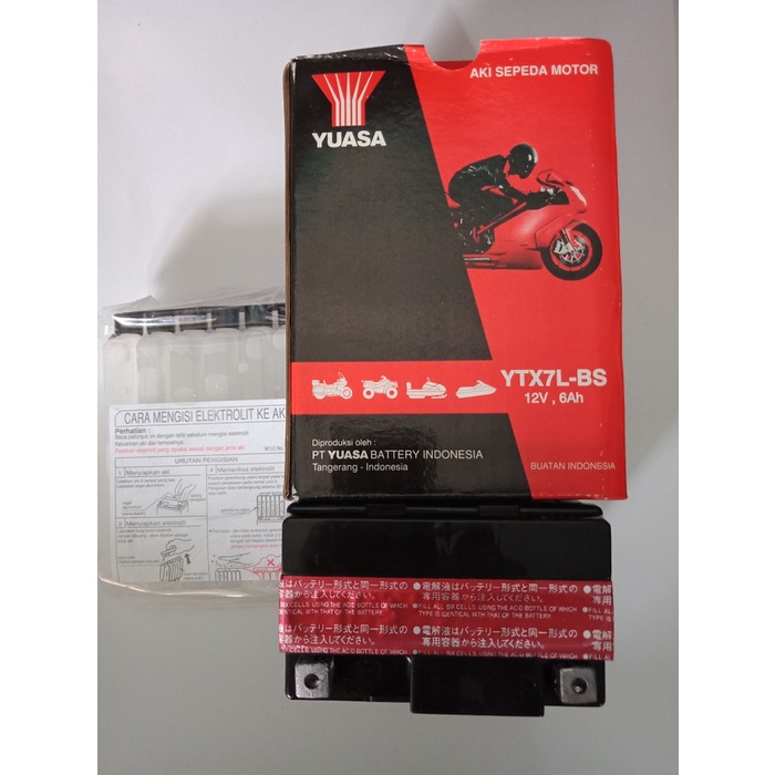 Jual YUASA YTX7L-BS 12V 6AH | Shopee Indonesia