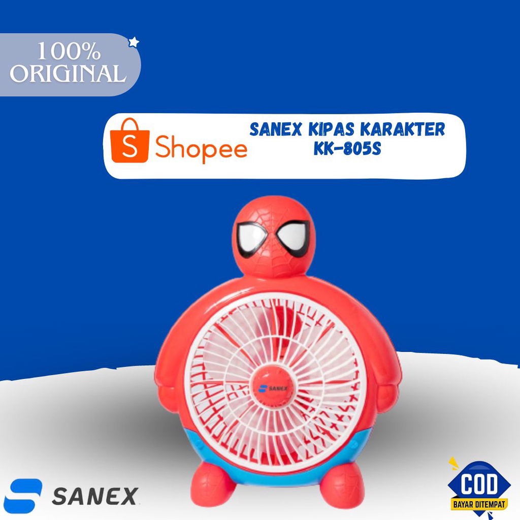 Jual Sanex Box Fan Kipas Karakter Spiderman 8 Inch Kipas Kotak Kipas Meja Mjurah Kipas Ori Kipas ...