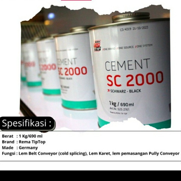 Jual Lem Conveyor Belt Sc 2000 + Hardener (Rema Tip Top) | Shopee Indonesia