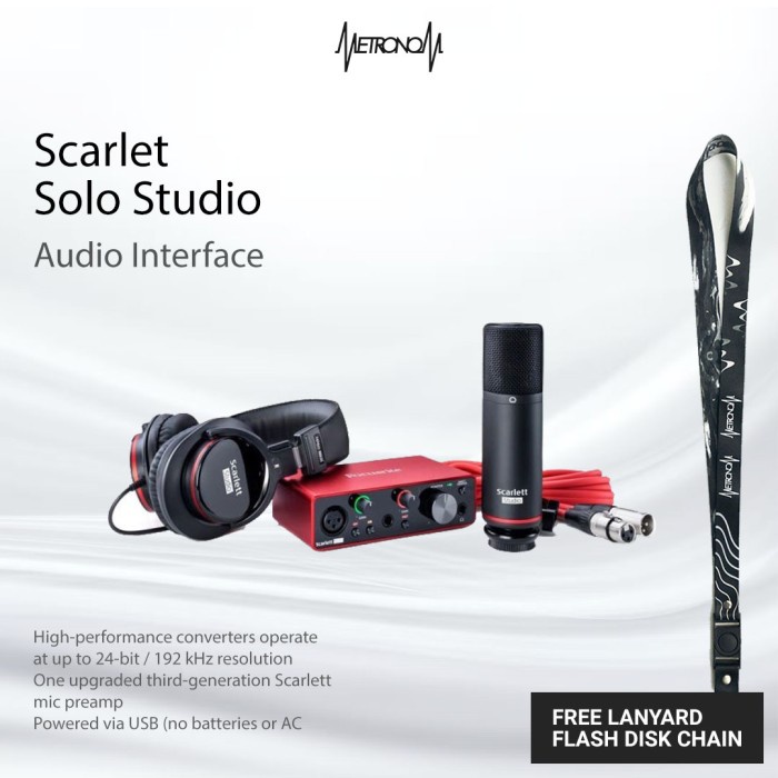 Jual Paket recording focusrite scarlet solo studio 3rd gen(AUDIO ...