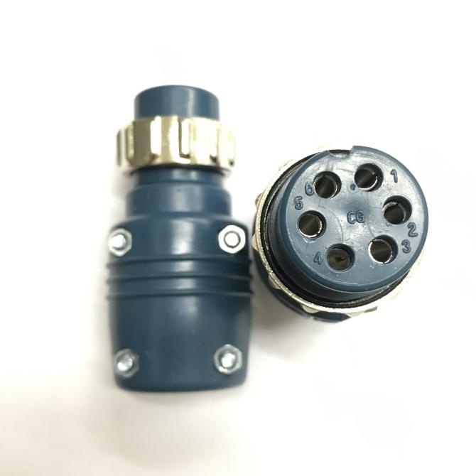 Jual Female Konektor Kabel Connector 6 Pin Utk MIG Mesin Las Wire ...