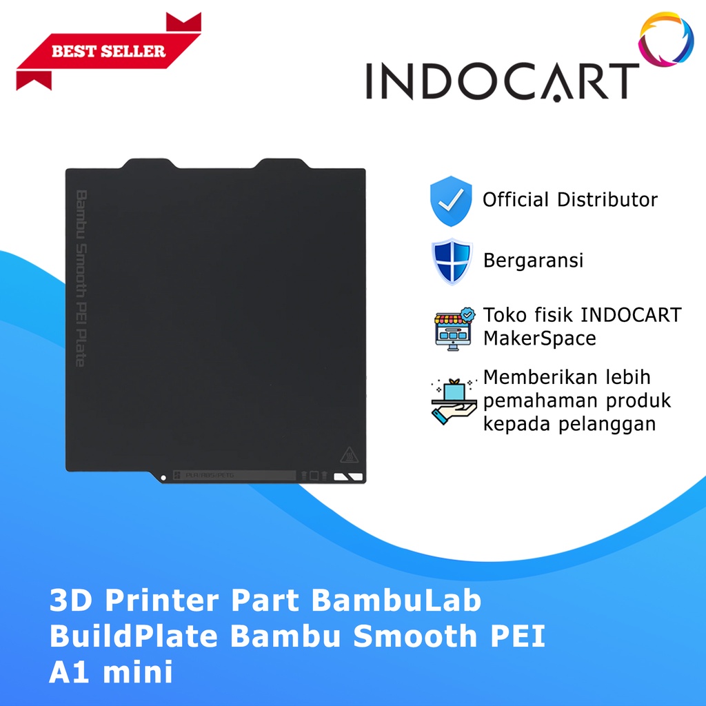 Jual 3D Printer Parts BambuLab Build Plates Smooth PEI Plate BambuLab ...