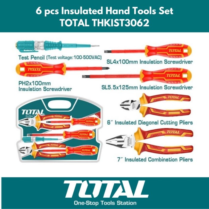 Jual New Obeng Listrik Set 6Pcs Insuhand Hand Tools Set Total ...