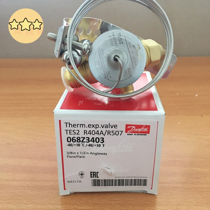 Jual New Expansi Valve Danfoss Tes 2 Te 2 R404A R507 Danfos 068Z3403 ...
