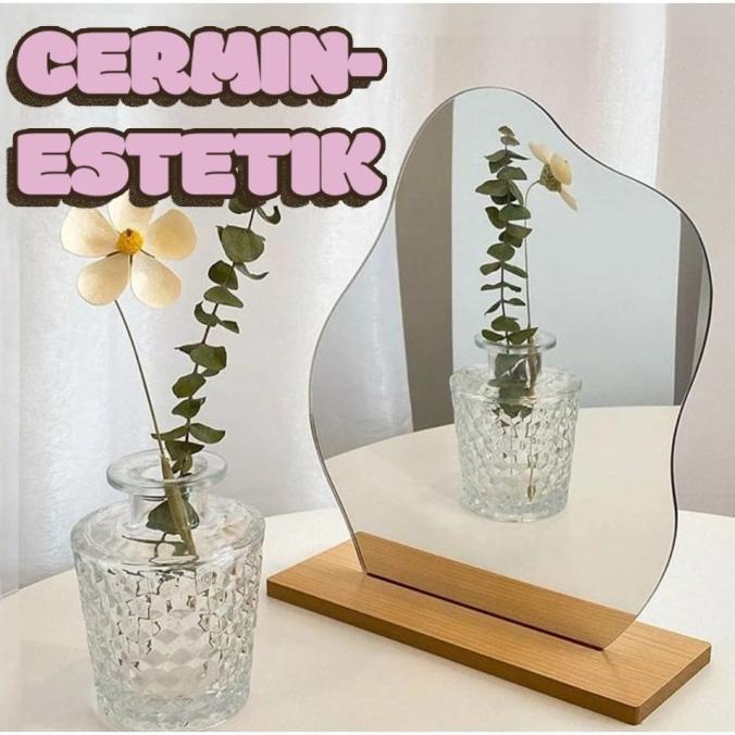 Jual New Sale Cermin Wajah Make Up Kaca Aesthetic Mirror Kafe Meja ...